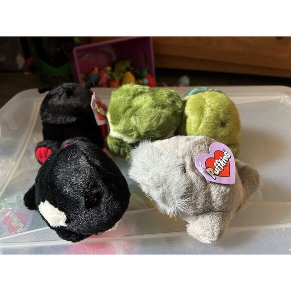 Toys | Vtg Puffkins Pond Sea Creatures Turtlefrog Orca Lady Bug Nwt ...